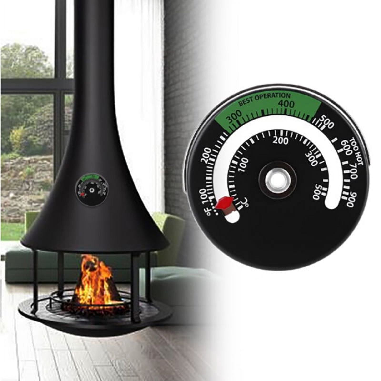 Magnetic Fireplace Stove Thermometer Fire Place Temperature Monitor ...
