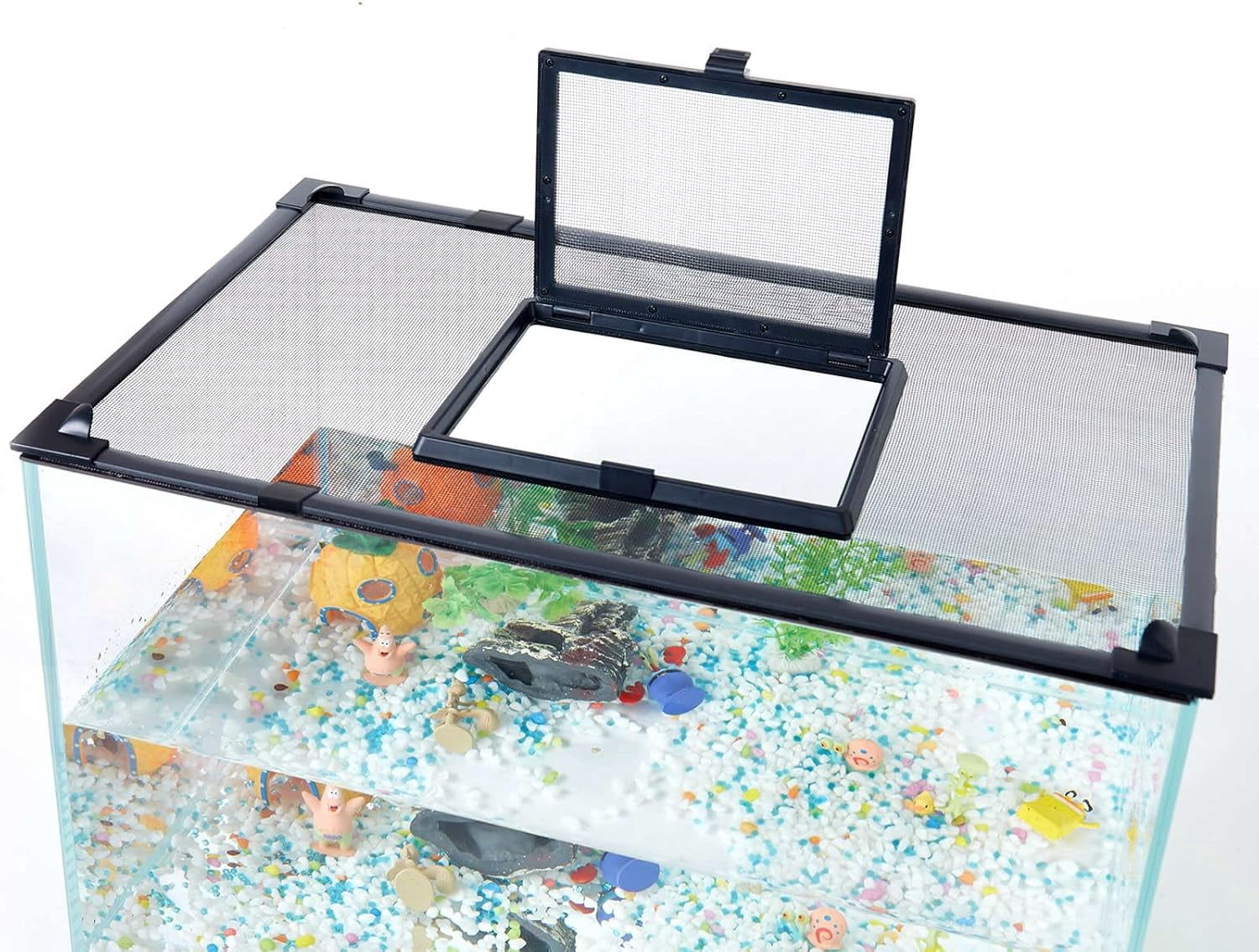 Magnetic Fish Tank Cover Net Aquarium Lid Mesh Top Hood Cut to Any Size ...