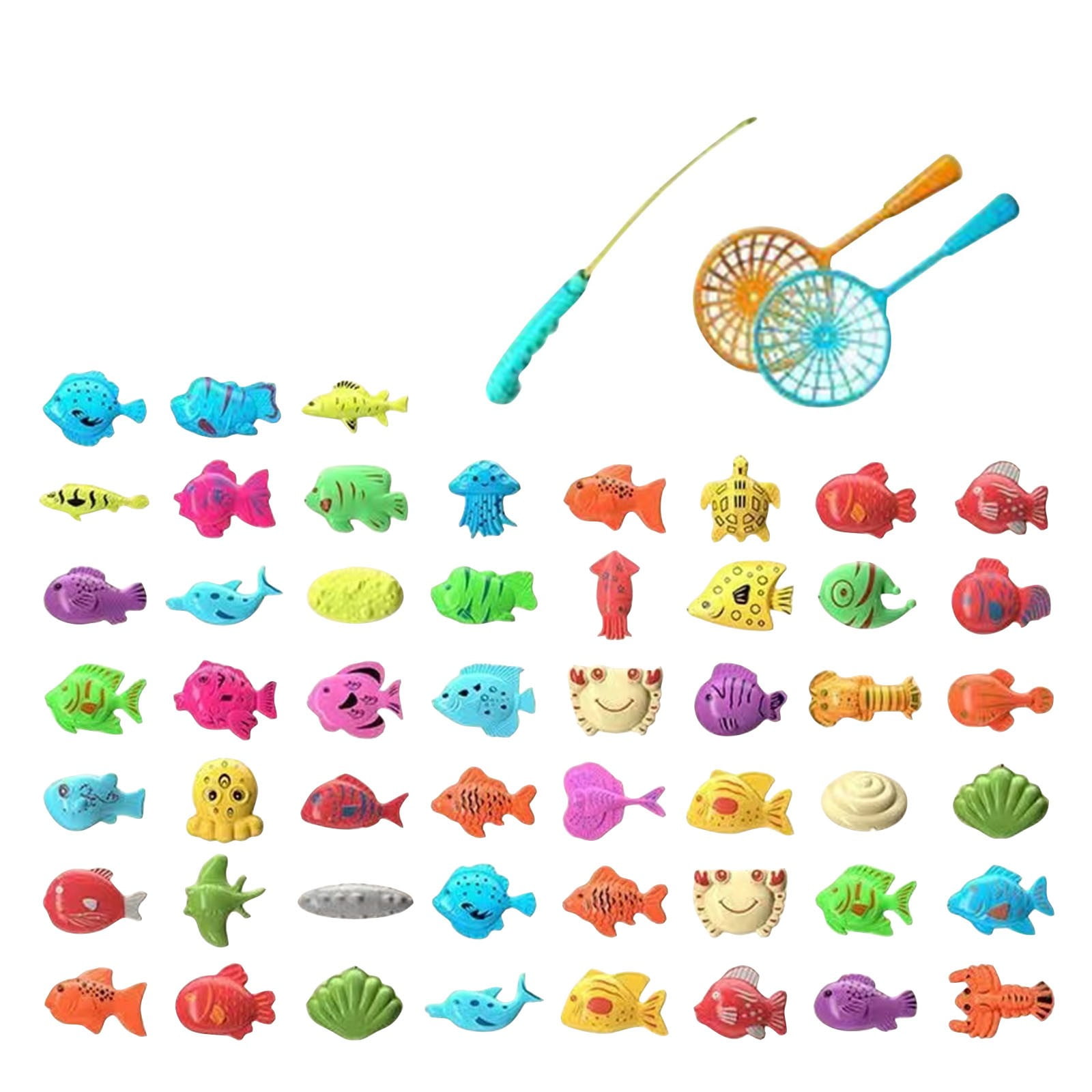 Magnetic Fishing Game Toys For Children With Rod Rod Net(Random Rod And ...