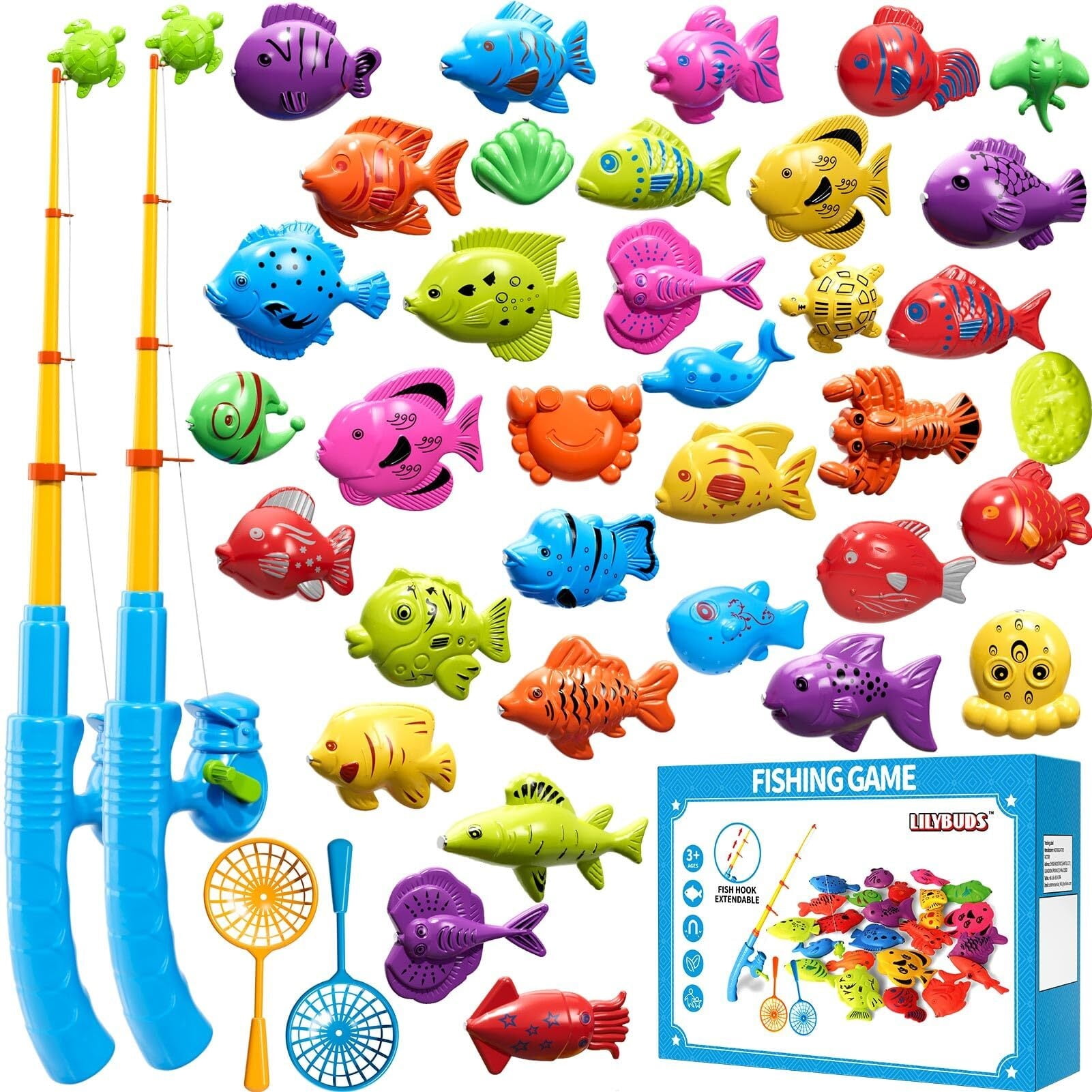 Magnetic Fishing Pool Toys Game for Kids Toddlers 3-5 4-8, Fishing ...