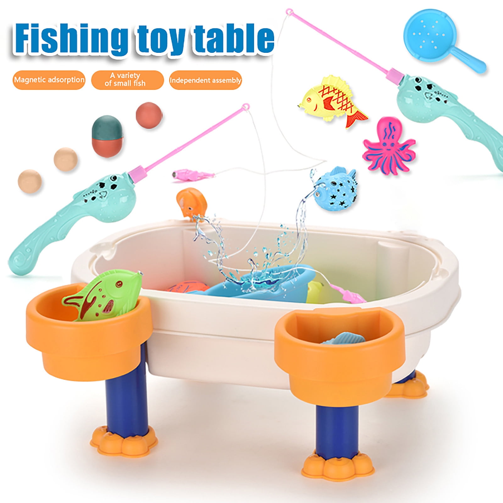 Magnetic Fishing Pool Toys Game for Kids Toddlers 3-5 4-8, Water Table ...