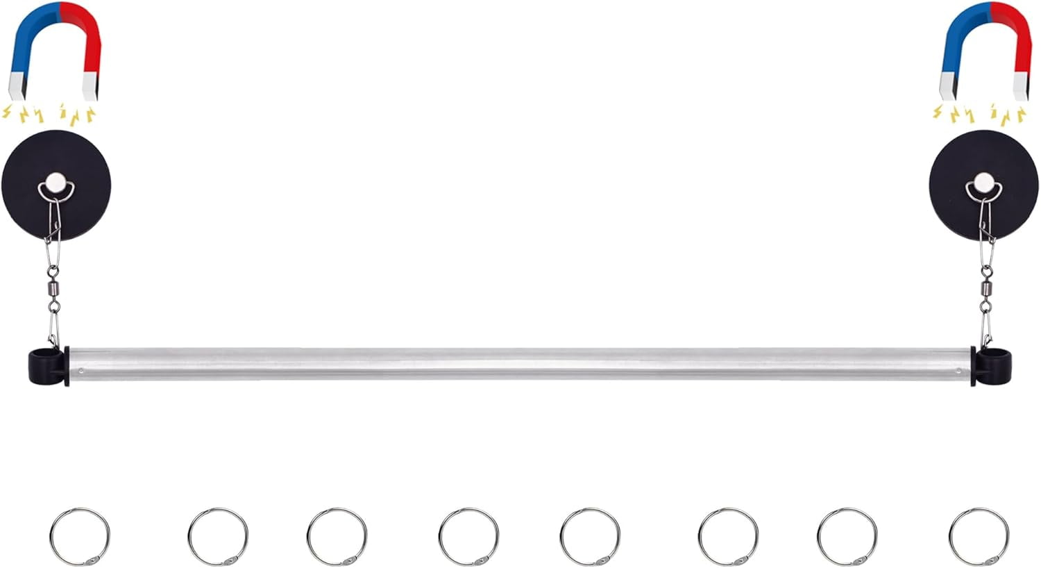 Magnetic Flip Calendar Rod Holder Magnetic Data Card Rod Holder 3" Gap ...