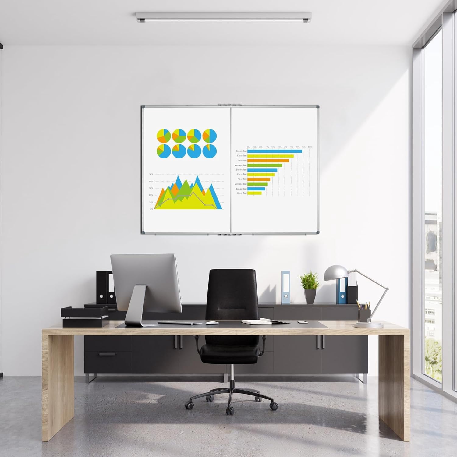 Magnetic Foldable White Board 48 x 36 Inches, Dry Erase Whiteboard ...