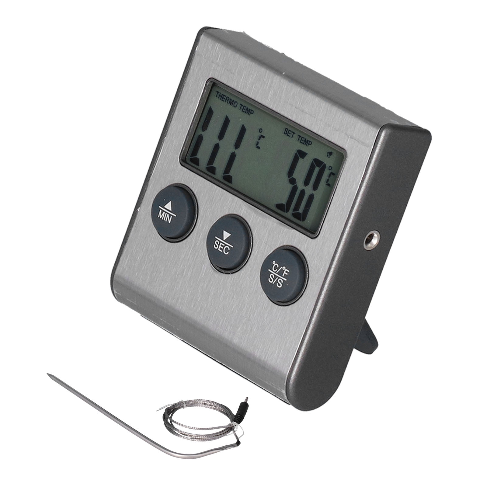 Magnetic Food Thermometer, Meat Temperature Meter with Alarm, Kitchen ...