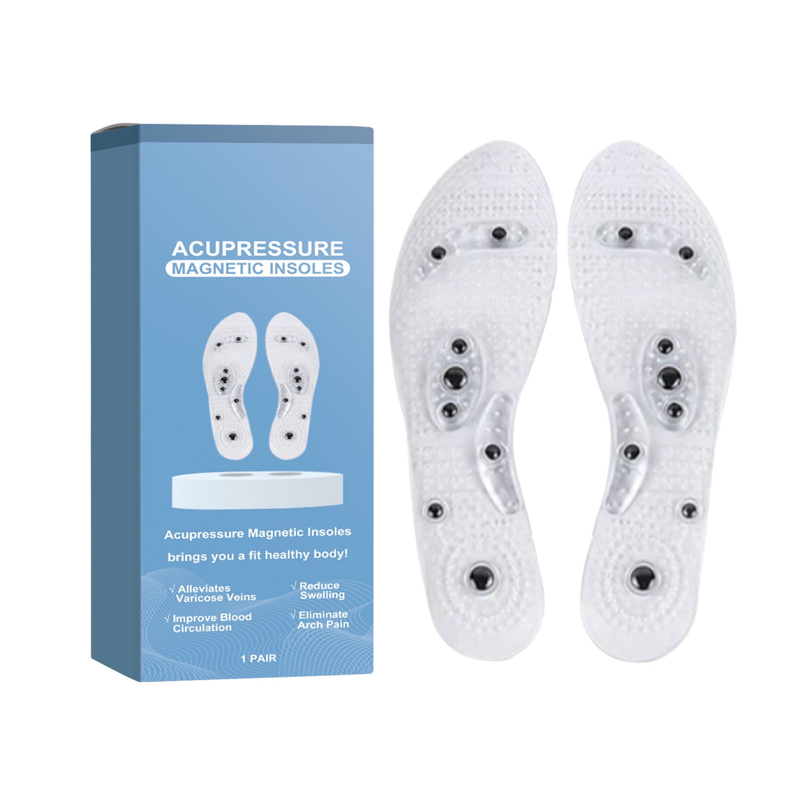 Magnetic Foot Insoles - Pressure Relief, Massage - Walmart.com