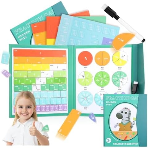 Magnetic Fraction Demonstration Book - 102PCS Magnetic Fraction Tiles ...