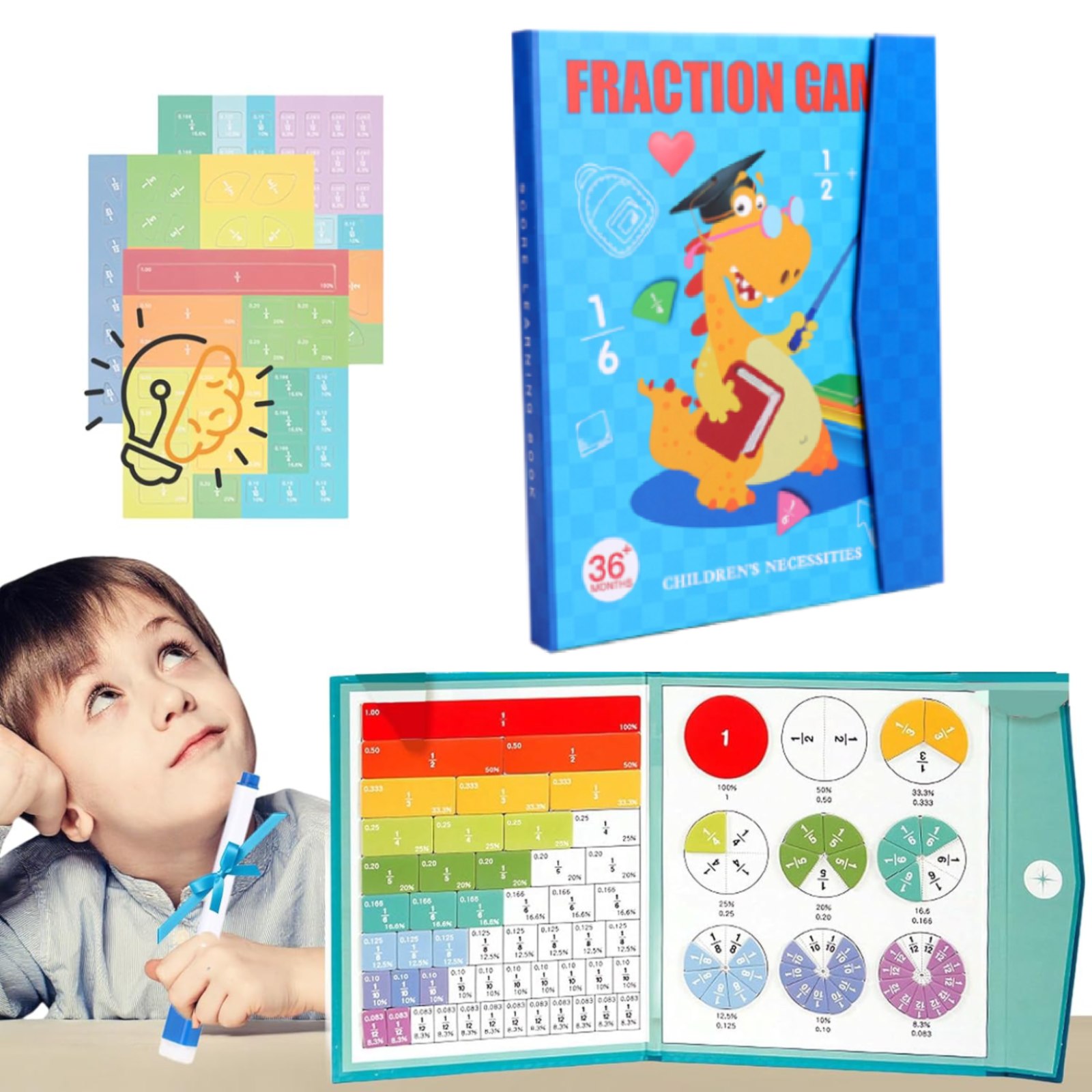 Magnetic Fraction Demonstration Book, Educational Highiy Magnetic ...