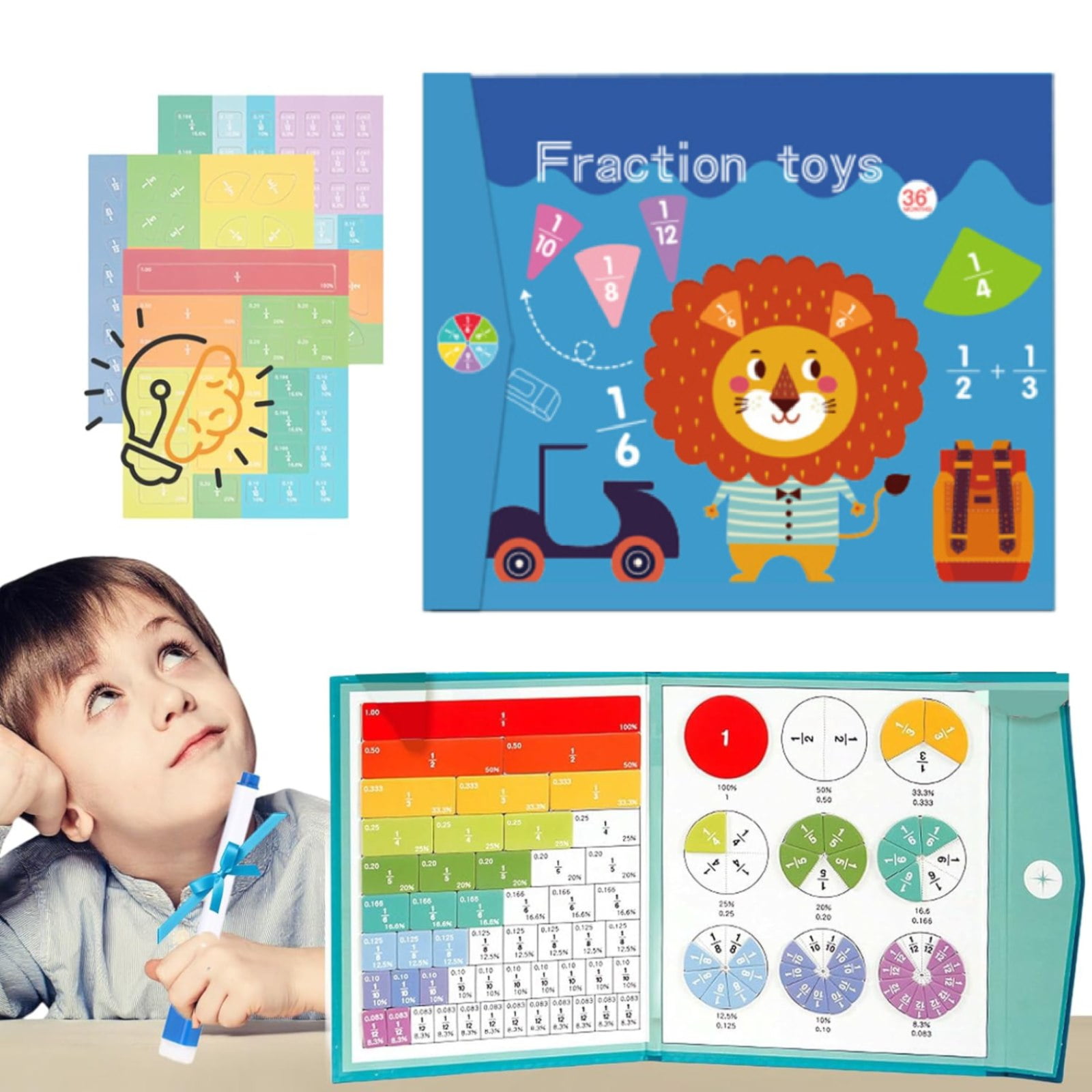 Magnetic Fraction Demonstration Book, Educational Highiy Magnetic ...