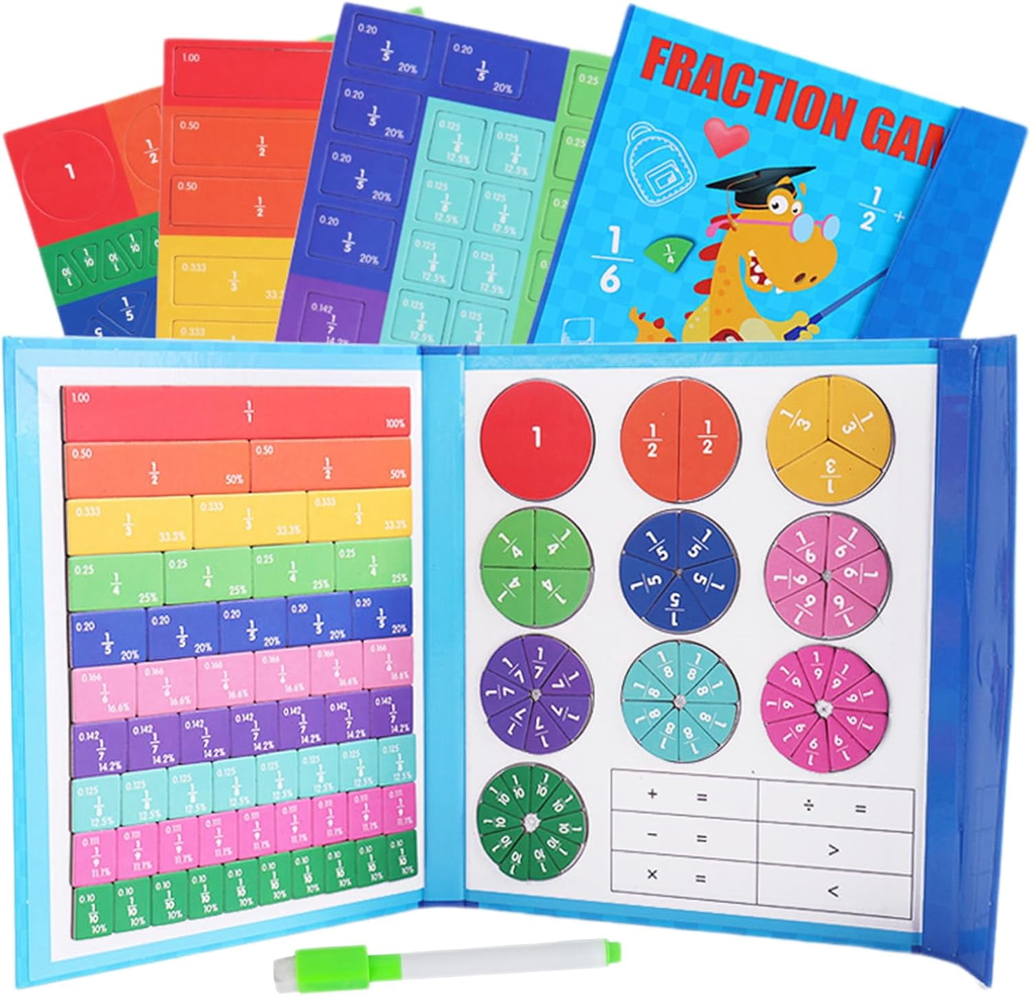 Magnetic Fraction Demonstration Book, Magnetic Fraction Tiles ...