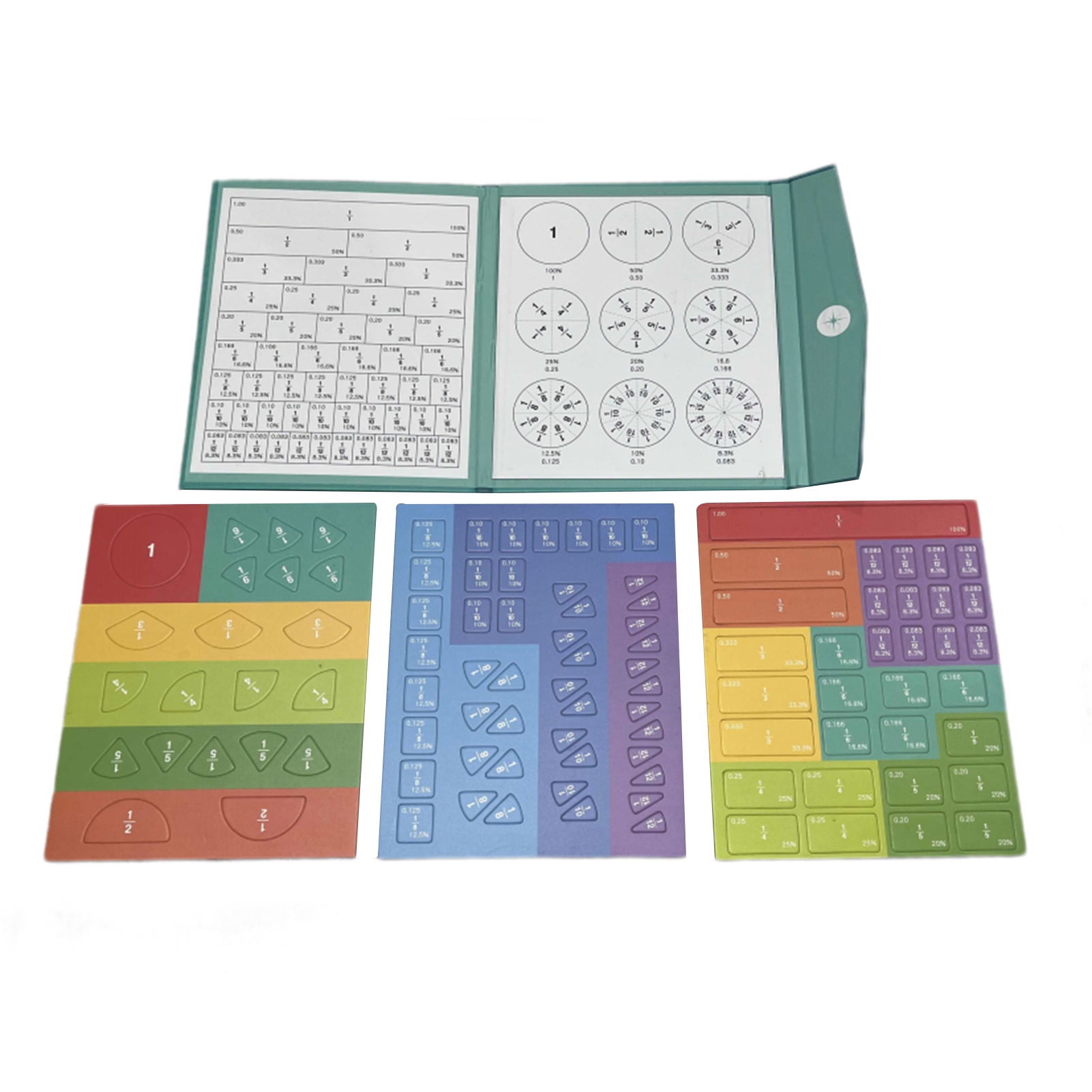 Magnetic Fraction Tiles Circles Book Percentage Decimal Fraction ...