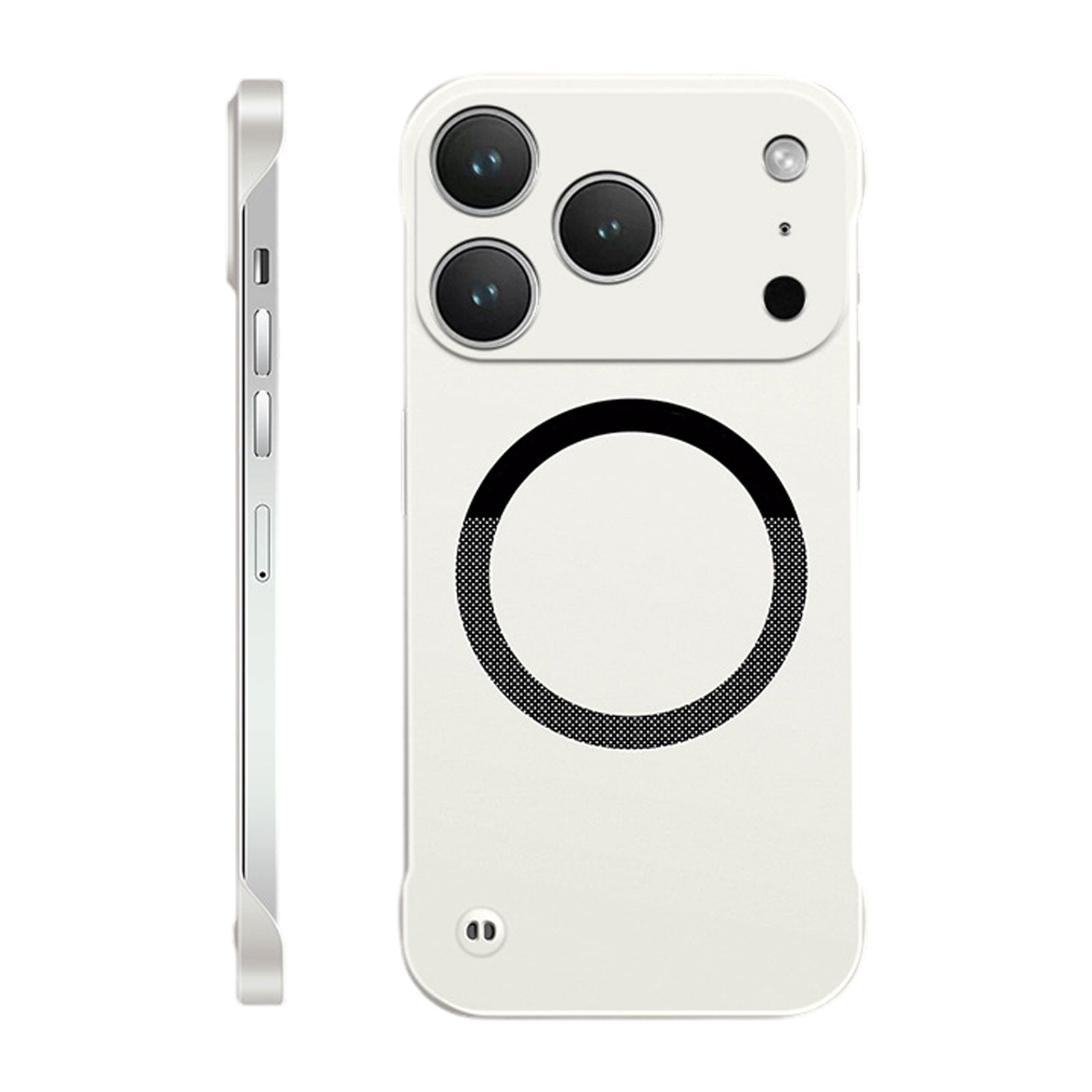 Magnetic Frameless Silicone Case for iPhone, for iPhone 17 ProMax ...