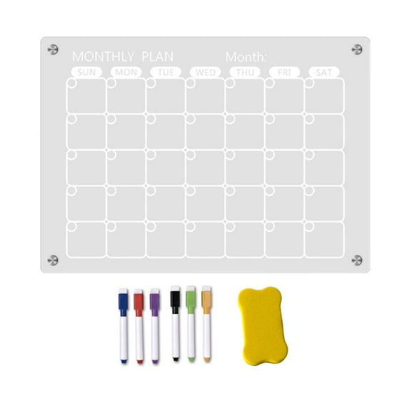 Magnetic Fridge Planner With Acrylic Board For Family Scheduling Tasks ...