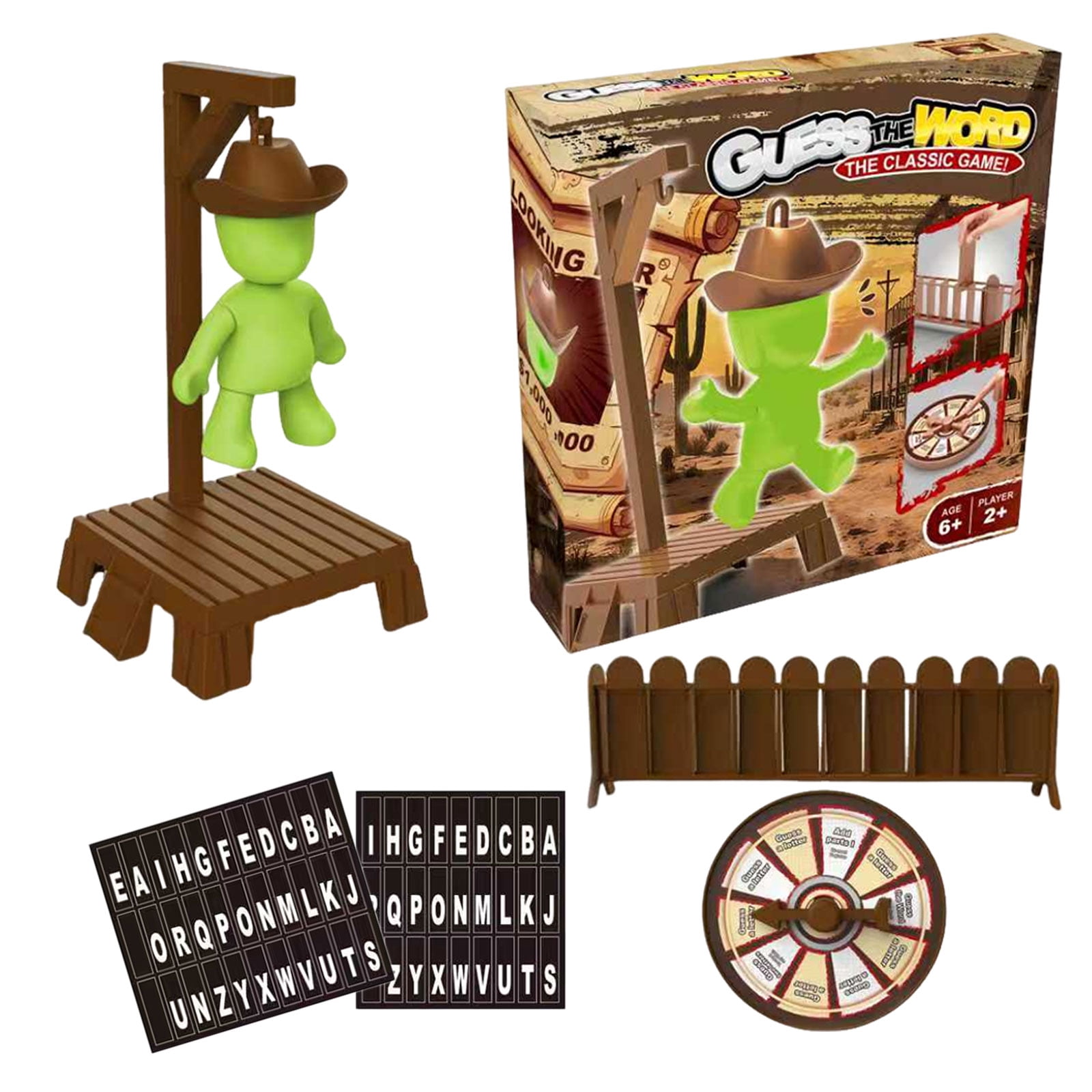 Magnetic Gallows Hangman Game English Word Board Game - Walmart.com