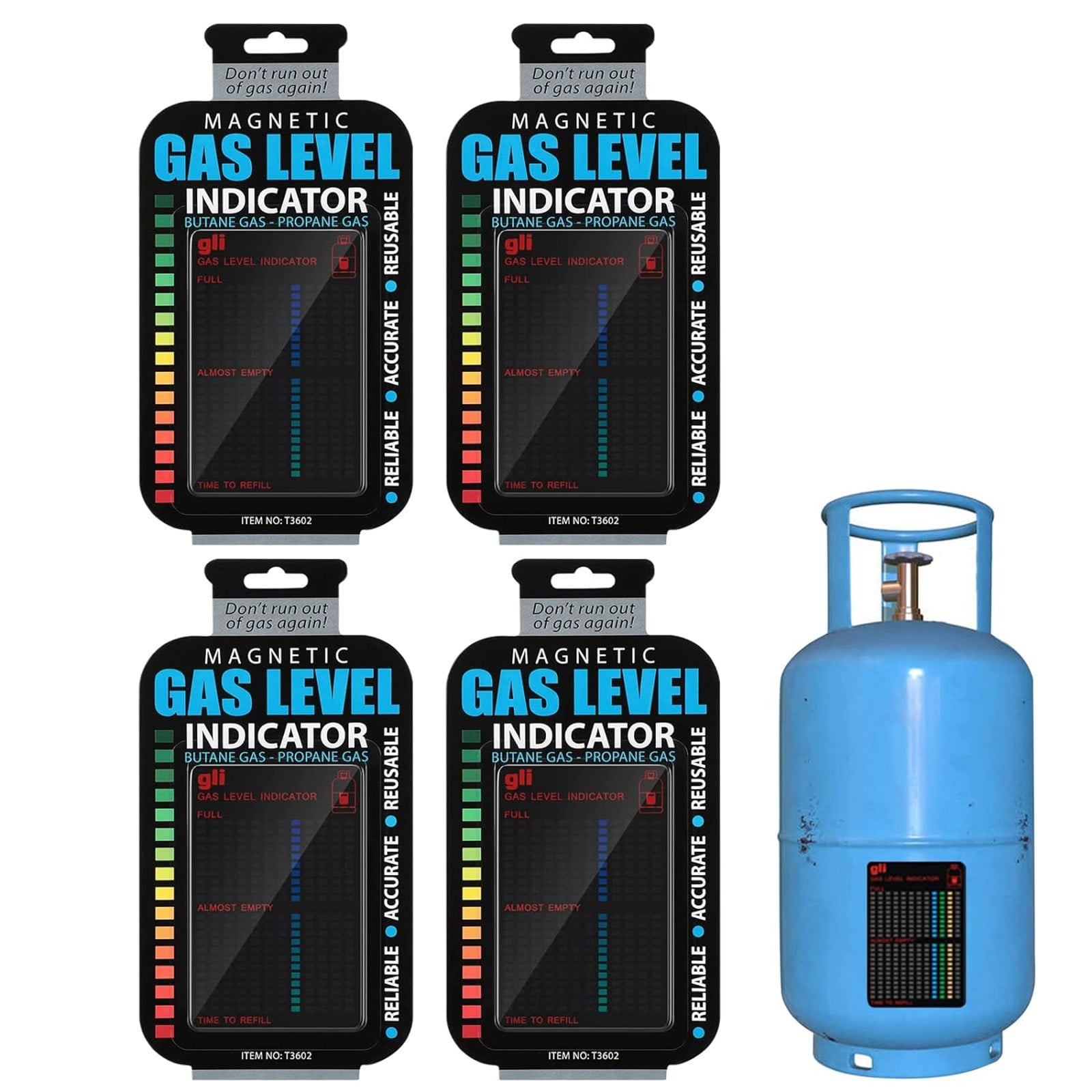 Magnetic Gas Level Indicator, Reusable Propane Meter Level Indicator ...