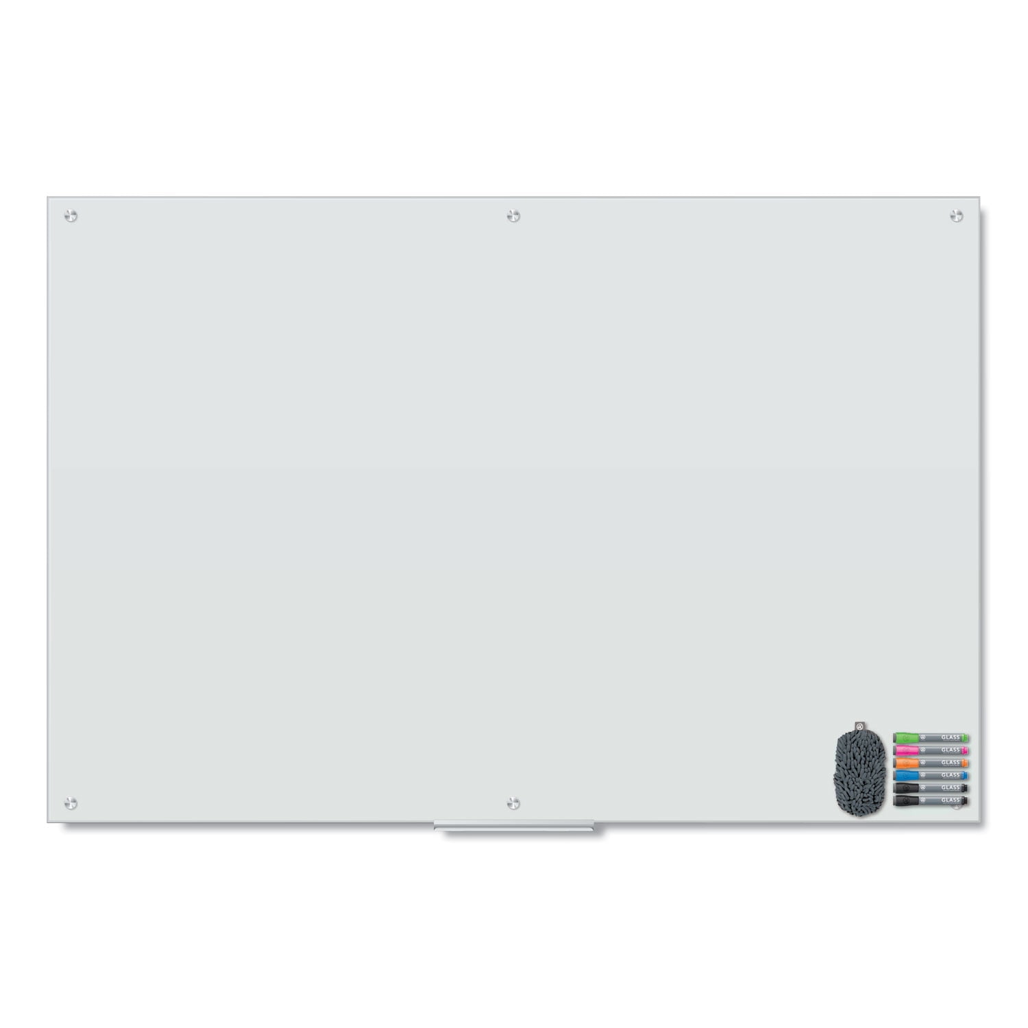Large Office Whiteboard - Magnetic Glass Dry Erase Board Value Pack, 72 ...