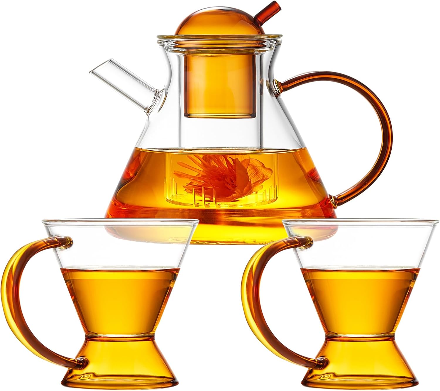 Magnetic Glass Teapot Tea Pot, Glass Teapot With Magnetic Ball, 12 OZ ...