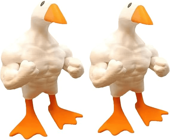 Magnetic Goose Duck Key Holder – Funny Standing Muscle Goose Statue ...