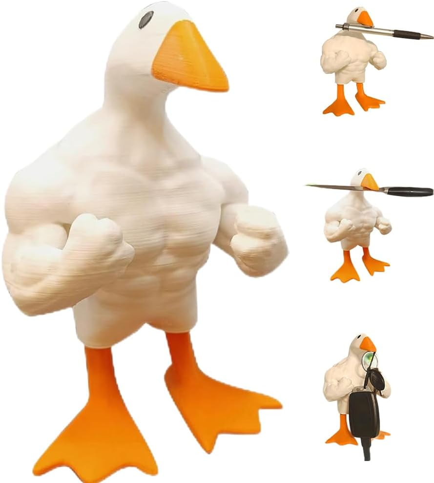 Magnetic Goose Duck Key Holder, Unique Key Holder, Standing Muscle ...