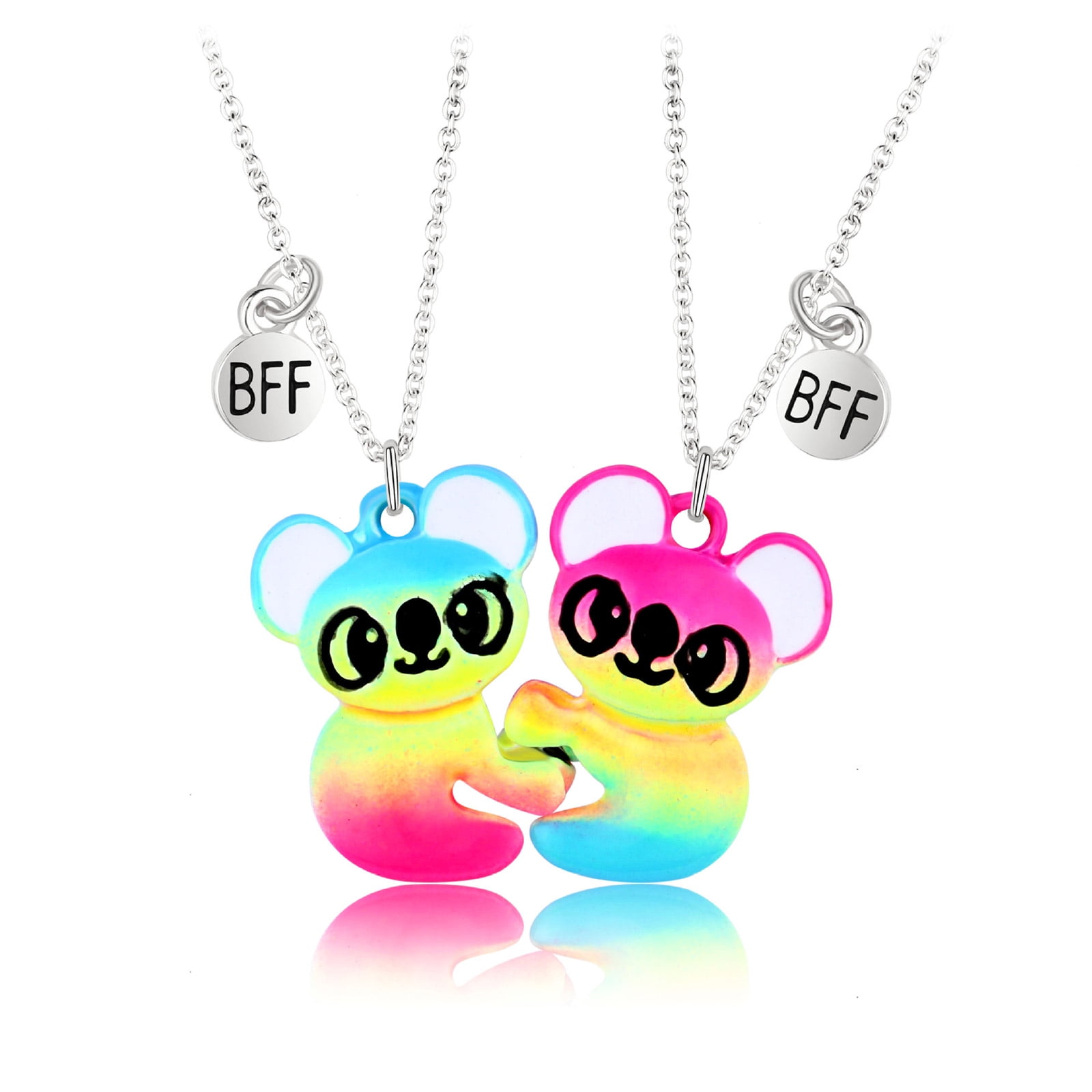 Magnetic Half Heart Pendant Necklace Friendship Koala Panda Necklace ...