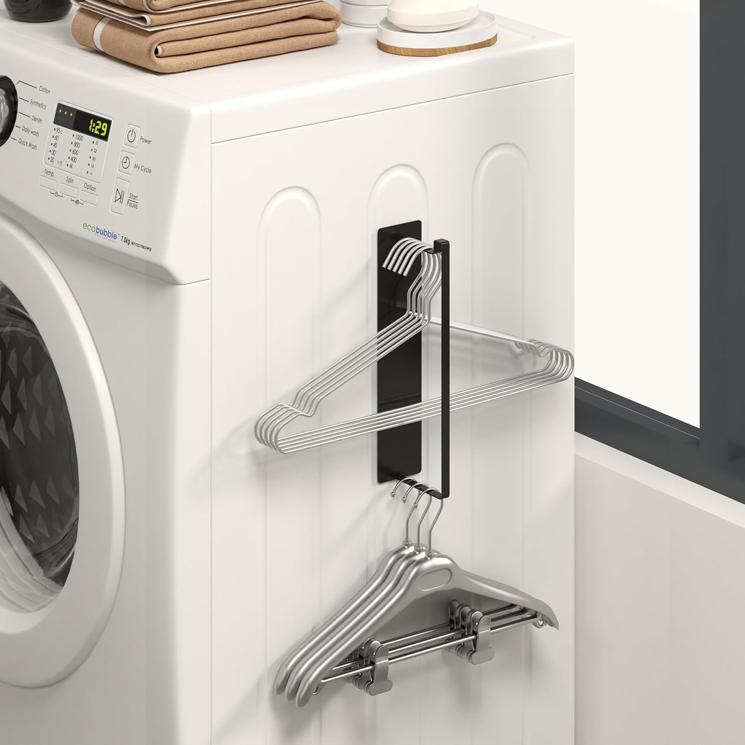 Magnetic Hanger Organizer, Hoopoton Space-Saving Hanger Storage Rack ...