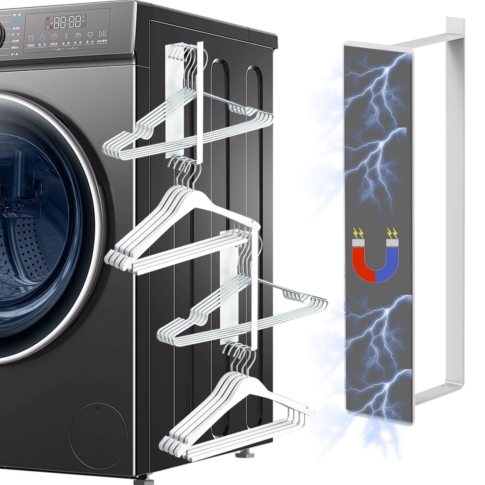 Magnetic Hanger Organizer, VEGCOO 2Pack Hangers Holder for Washing ...