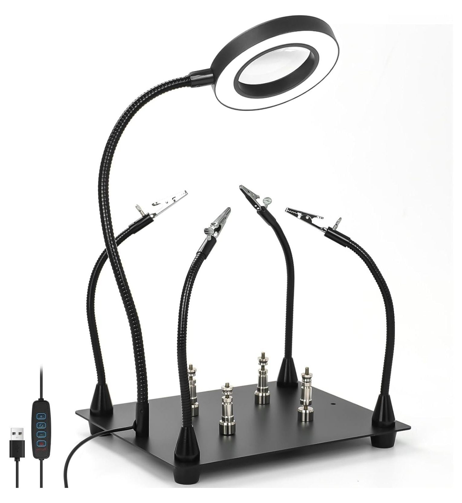 Magnetic Helping Hand, Upgrade Soldering Helping Hands with 3X LED ...