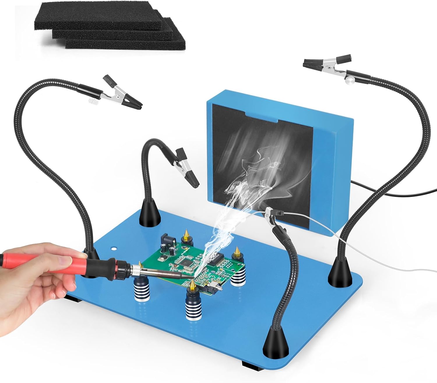 Magnetic Helping Hands Soldering Third Hand with Solder Fume Extractor ...