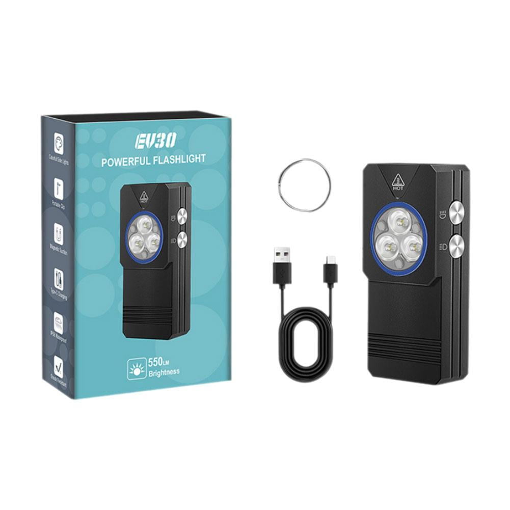 Magnetic High-Intensity Flashlight – EDC Mini 550 Lumens Keychain Light ...
