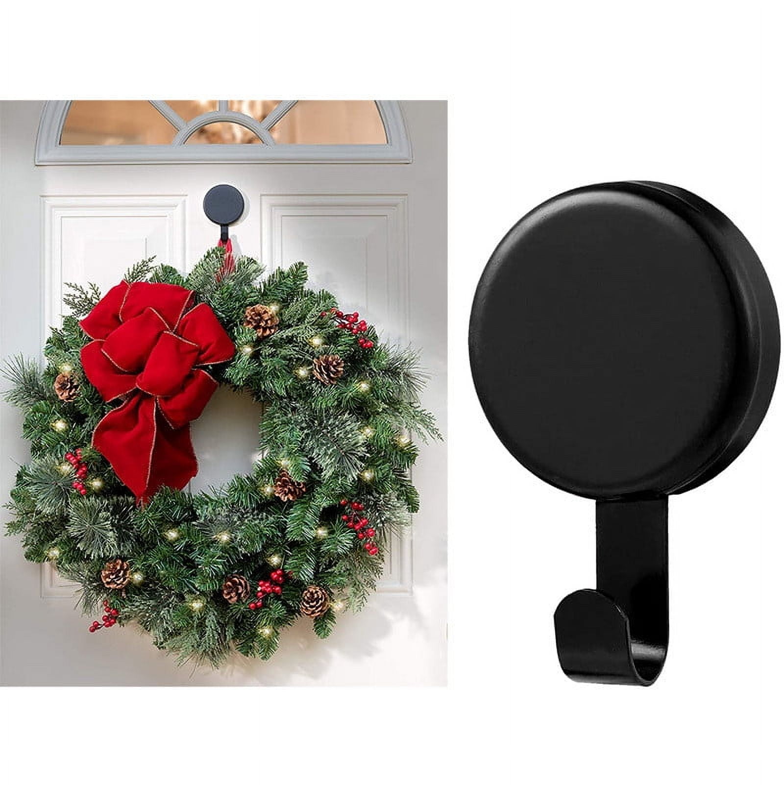 Magnetic Hook, Versatile Wreath Hanger, Securely Holds Decorations ...
