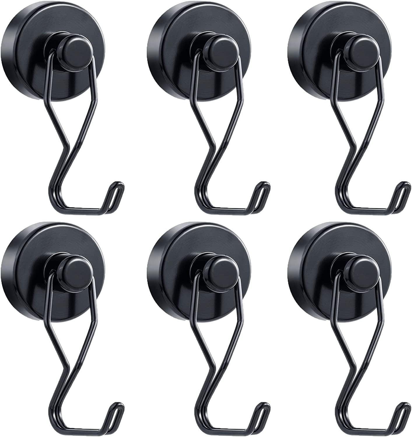 Magnetic Hooks, 100 lb Heavy Duty Neodymium Magnet Hook with Rust Proof ...