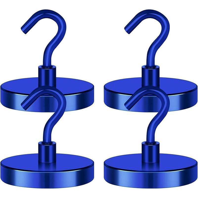 Magnetic Hooks, 130 Lbs Strong Magnet Hooks for Refrigerator, Heavy ...