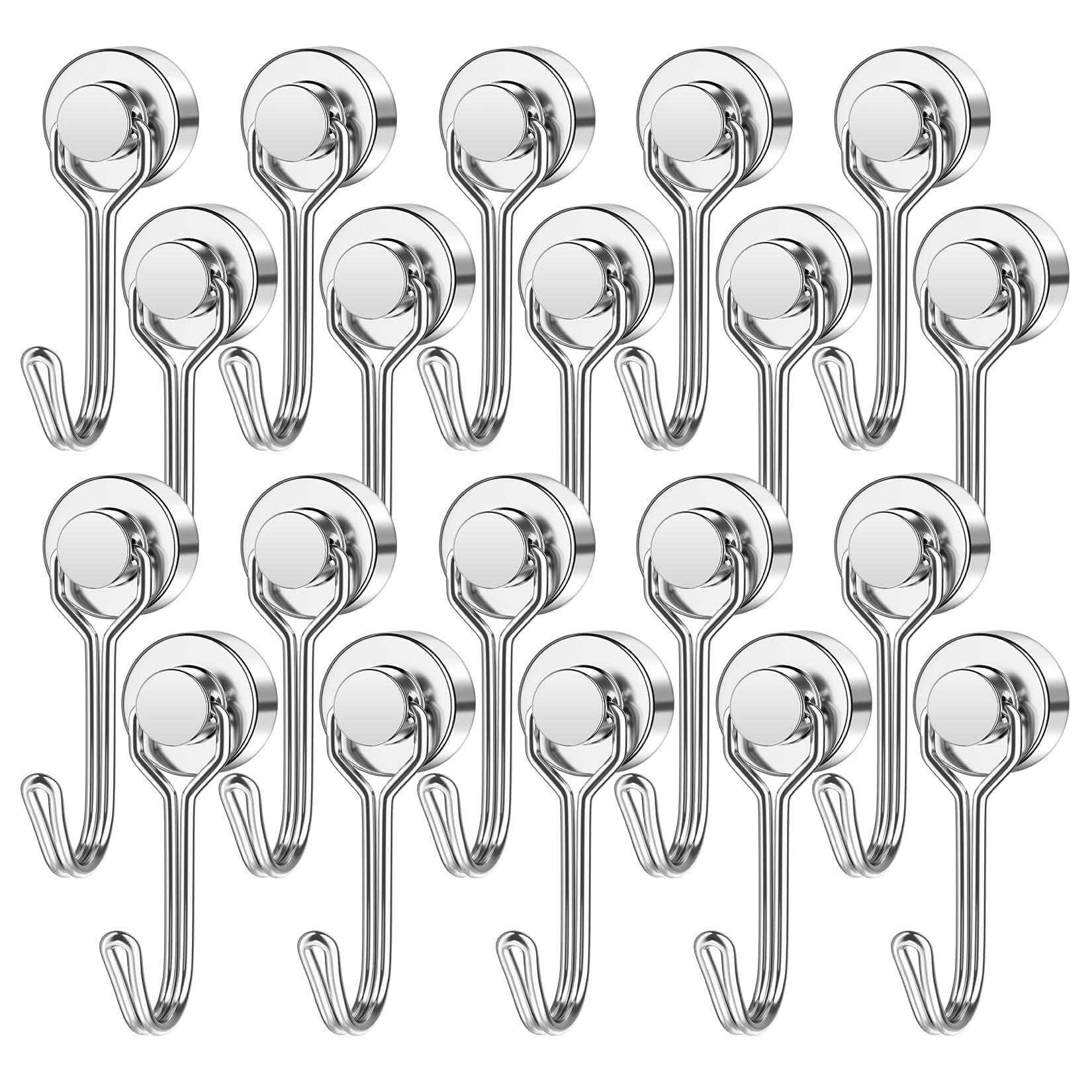 Magnetic Hooks, 20 Pack 30Lbs Swivel Heavy Duty Earth Magnets with ...