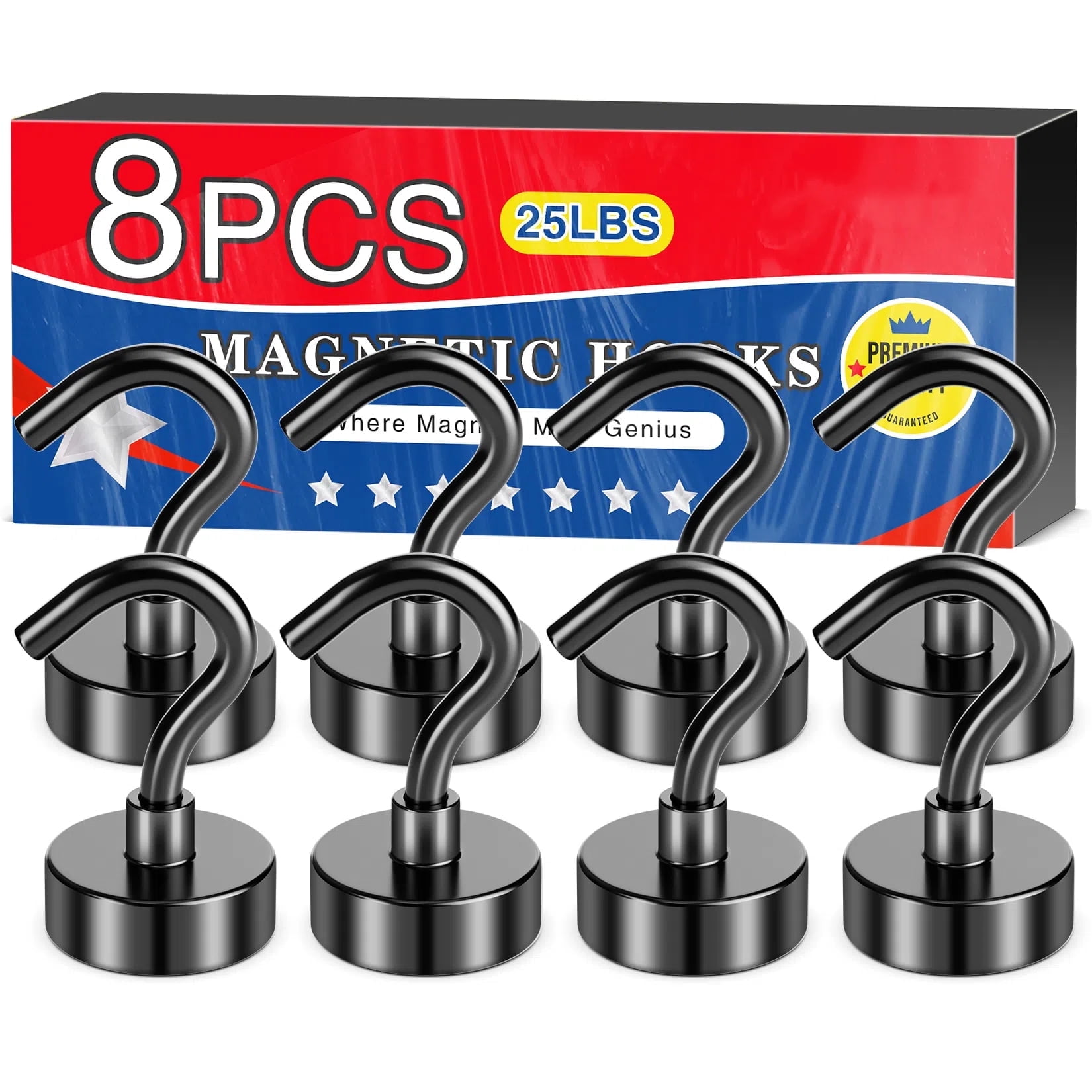 Magnetic Hooks, 25 lbs Magnetic Hooks, 8 Pack Strong Cruise Hook ...