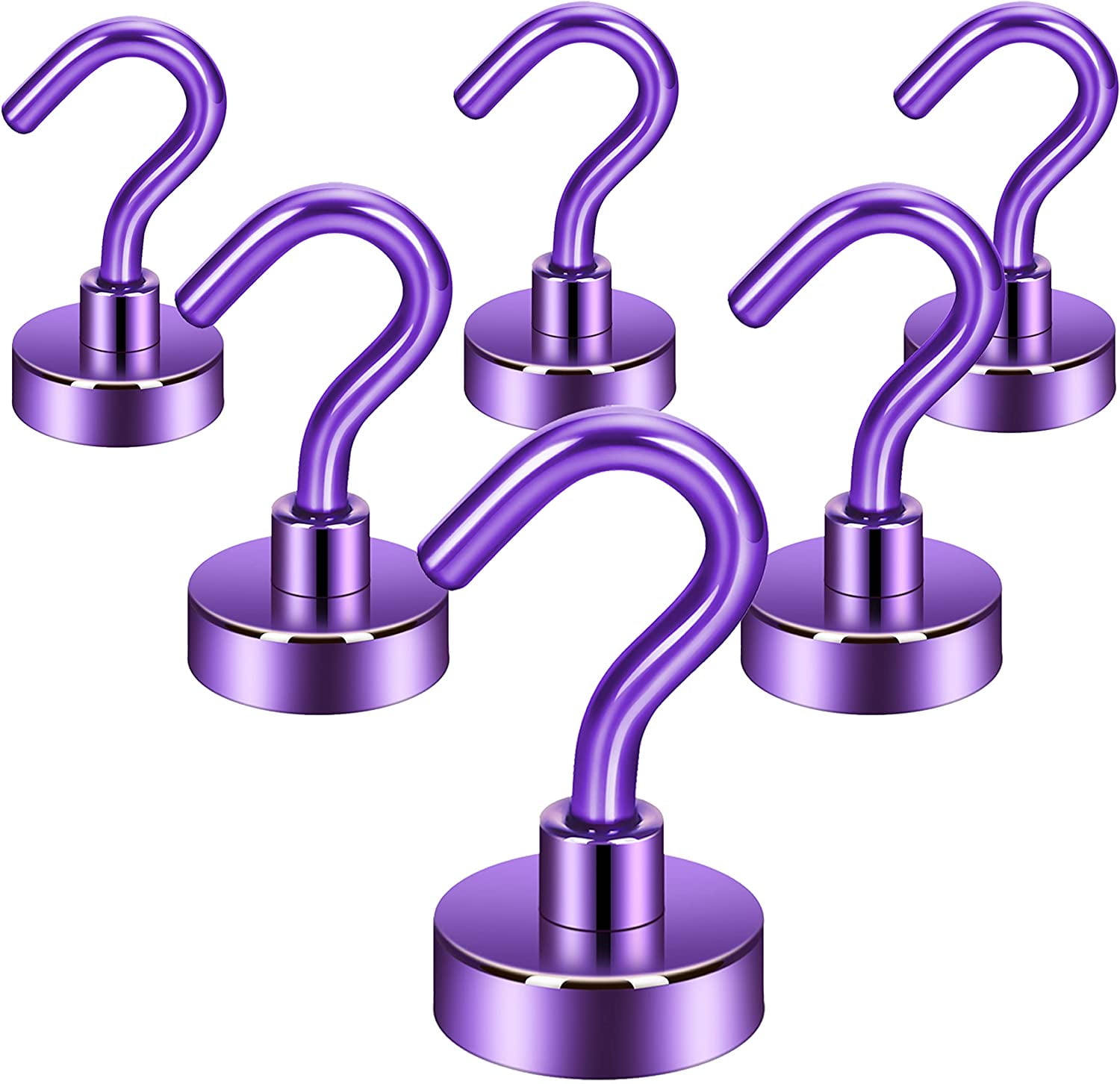 Magnetic Hooks, 28 lb+ Heavy Duty Earth Magnets with Hook for ...