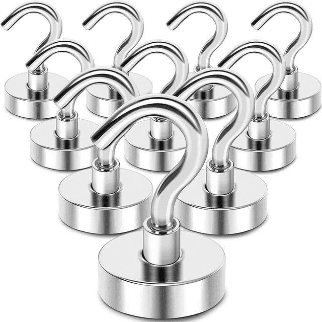 Super Strong 28lb+ Heavy Duty Magnetic Hooks for Kitchen & Refrigerator ...