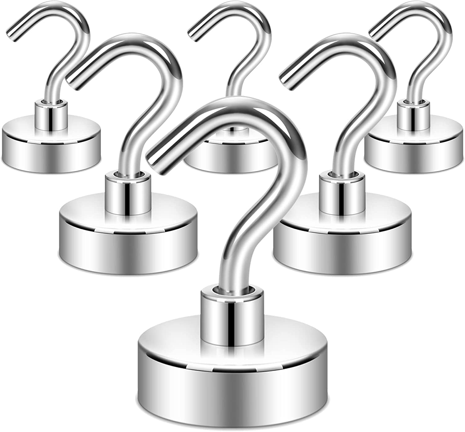 Magnetic Hooks, 35lbs+ Heavy Duty Earth Magnets with Hook for ...