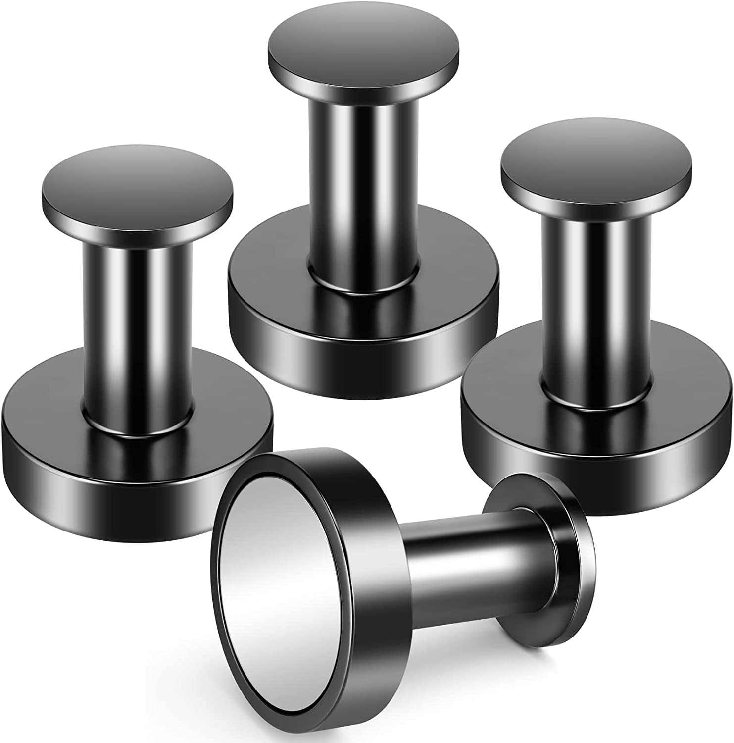 PillyBalla Magnetic Hooks, Heavy Duty Neodymium N52 Magnets, Push Pin ...