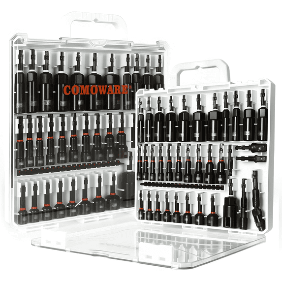 Magnetic Impact Nut Driver Set 55pc Deep SAE Metric Sockets Bits Cr-V ...