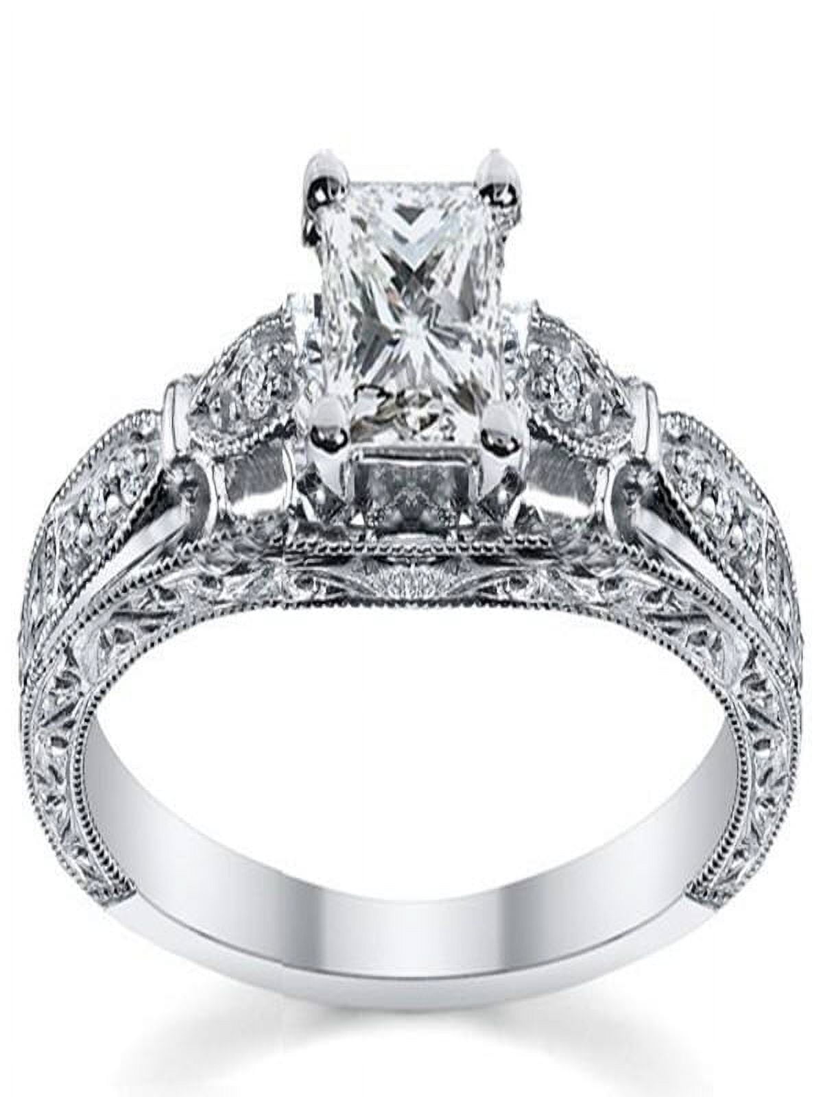 Magnetic Inexpensive Engagement Ring 0.50 Carat Princess Cut Diamond on ...