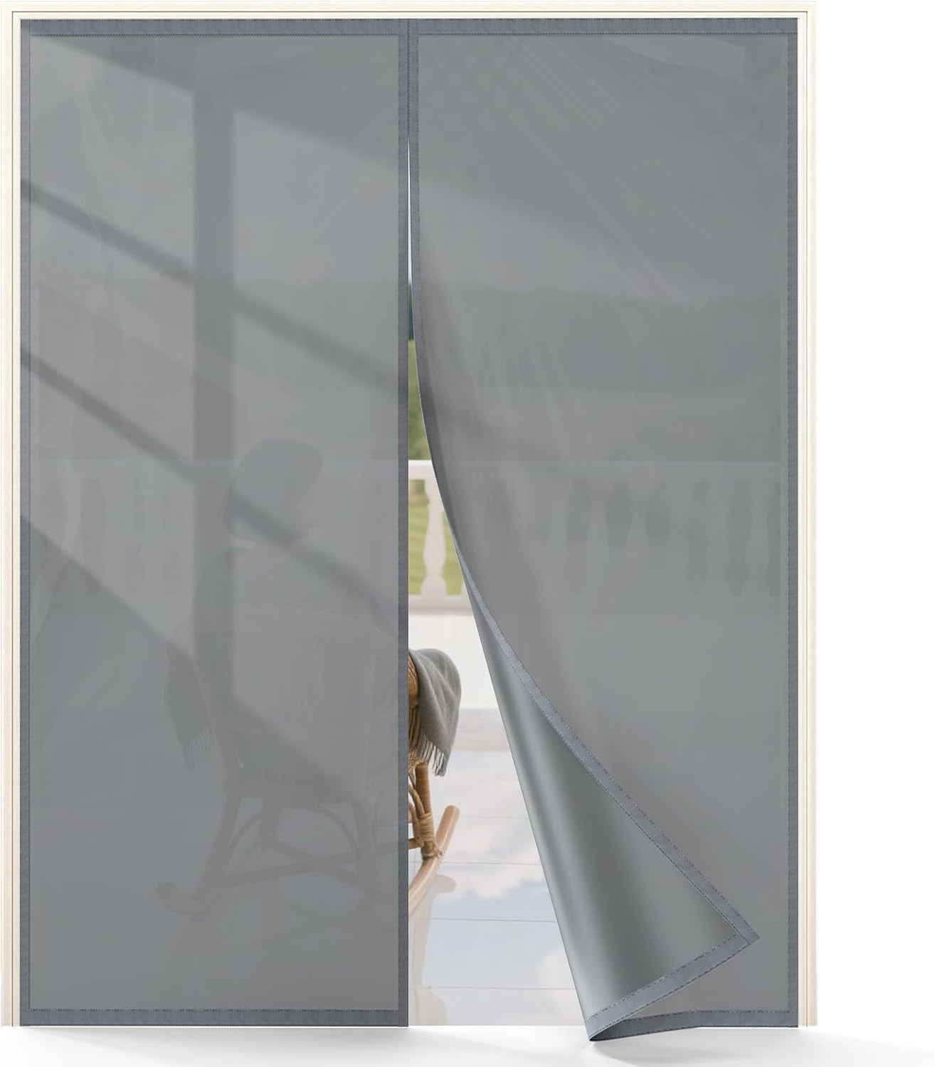 Magnetic Insulated Door Curtain, TPU Matte Transparent Privacy Screen ...