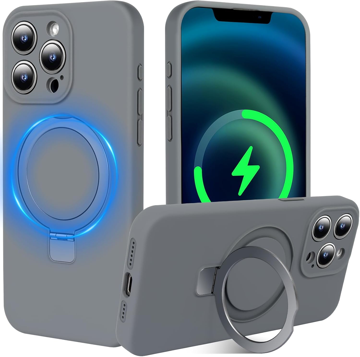 with Magnetic Invisible Stand Phone Case for iPhone 13 Pro 6.1 inches ...