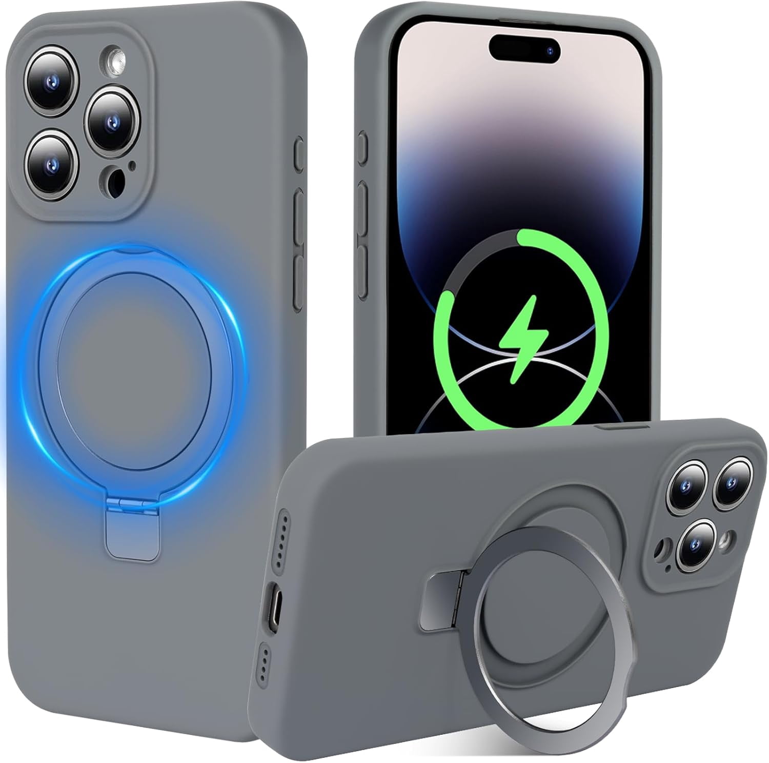 with Magnetic Invisible Stand Phone Case for iPhone 14 Pro 6.1 inches ...