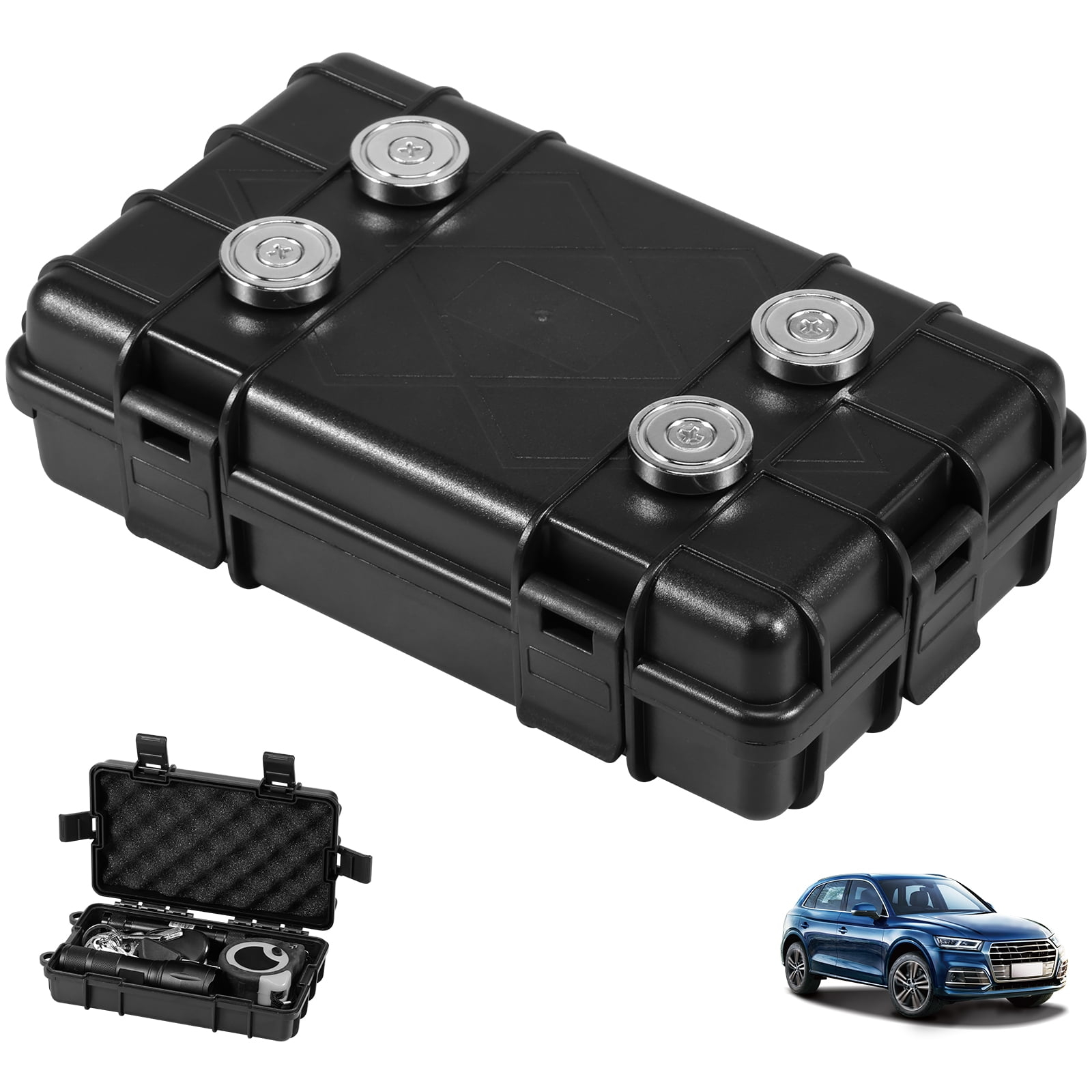 Magnetic Key Holder Under Car Hide a Key Magnetic Key Case 4 Magnets ...