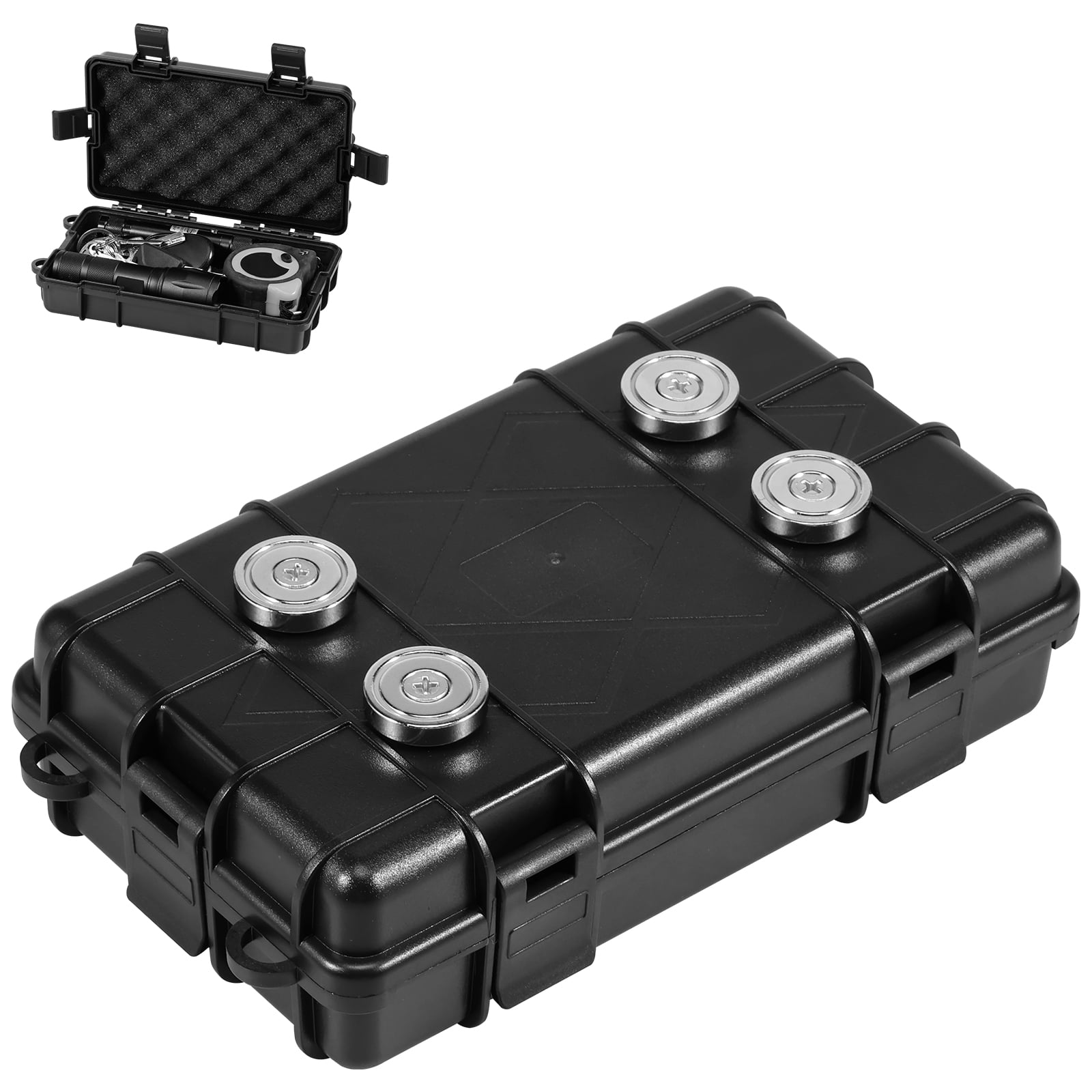 Magnetic Key Holder Under car Hide-a-Key Box Waterproof Outdoor Key ...