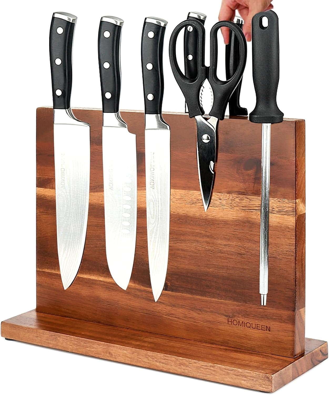 Magnetic Knife Block Double Sided Magnetic Knife Holder Rack with ...