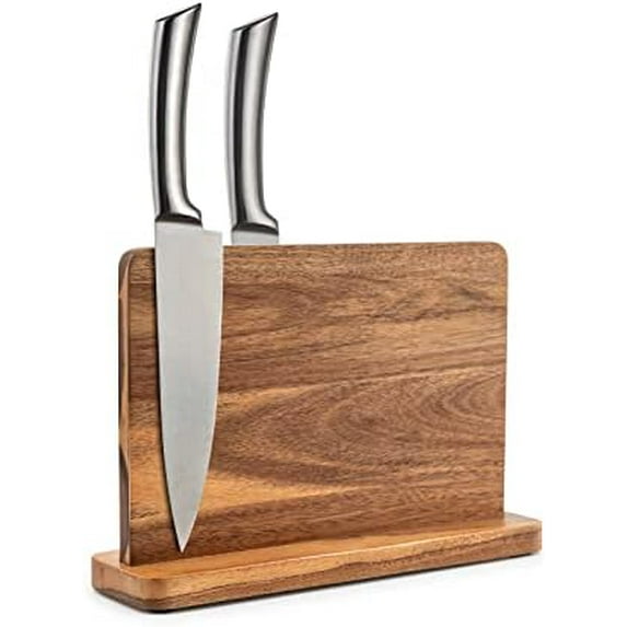 Magnetic Knife Block Kitchen Knife Holder Rack Without Knives- Natural ...