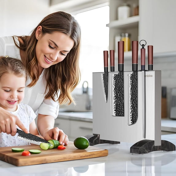 Magnetic Knife Holder Block, Double Sided Magnetic Knife stand for ...