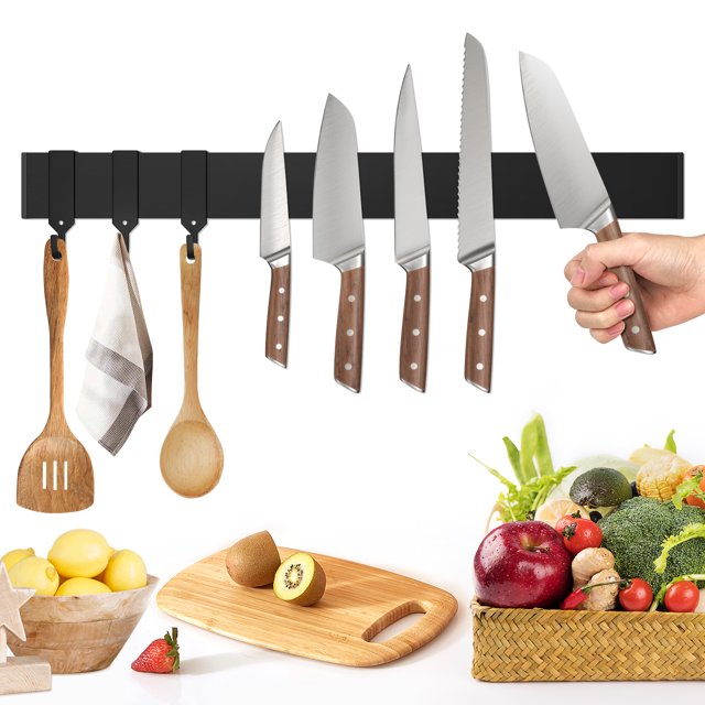 Magnetic Knife Holder for Wall, Magnetic Knife Strip No Drilling 16 ...