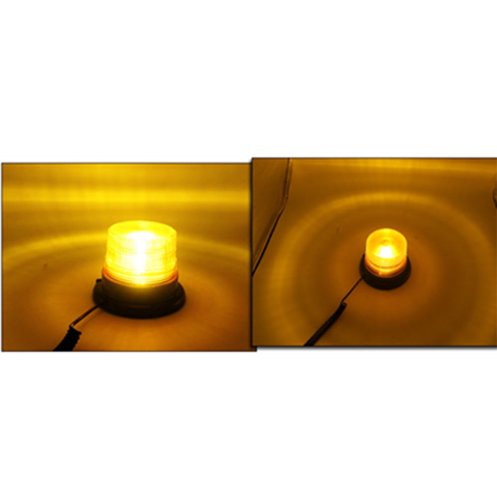 Magnetic LED Car Roof Emergency Strobe Light Amber Flashing Lamp ...
