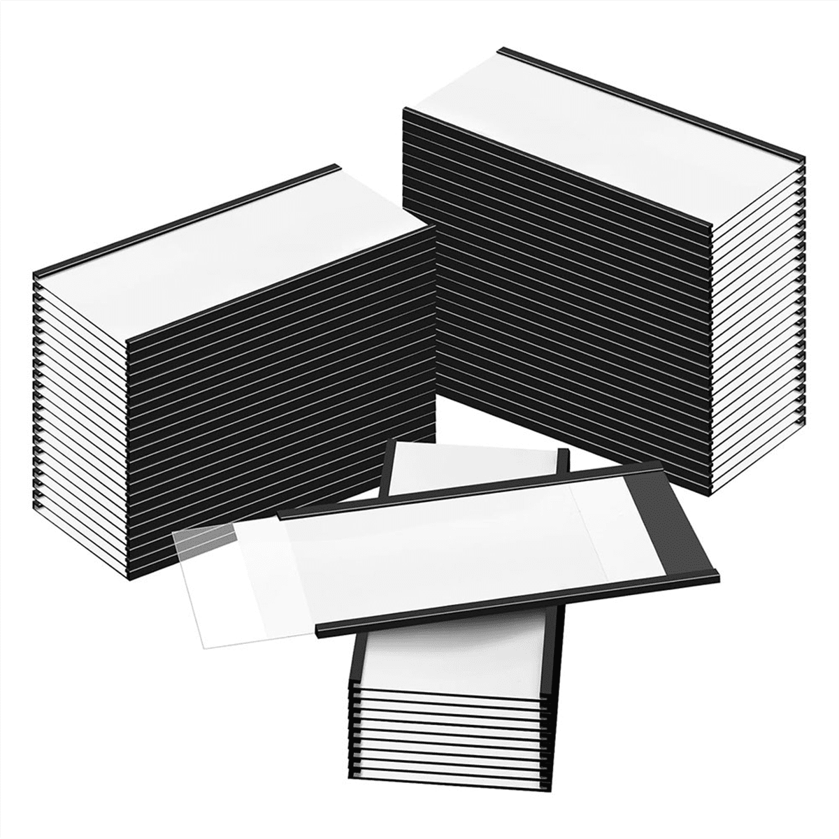 Magnetic Label Holders 4 X 2In C Channel Label Holders with Clear ...